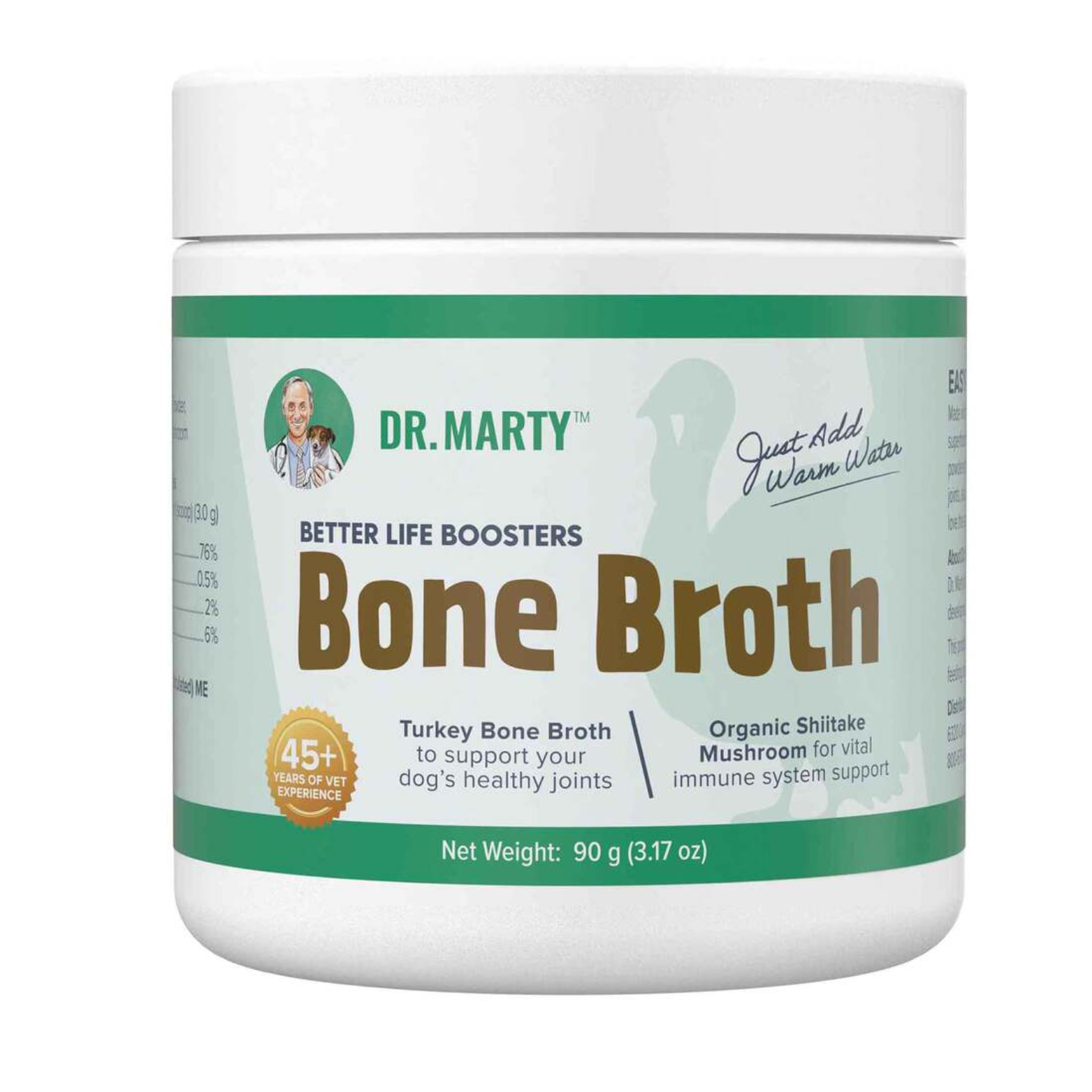 Dr. Marty Better Life Boosters Turkey Bone Broth Powder for Dogs 3.17